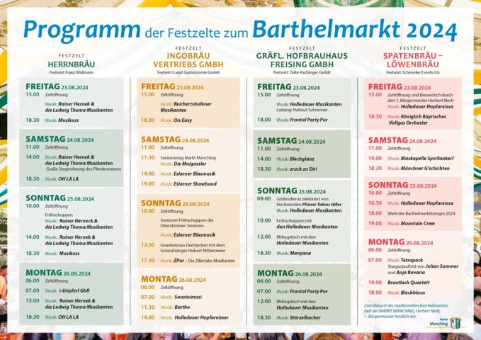 Fest-Programm - 2025 Aktuell - Barthelmarkt